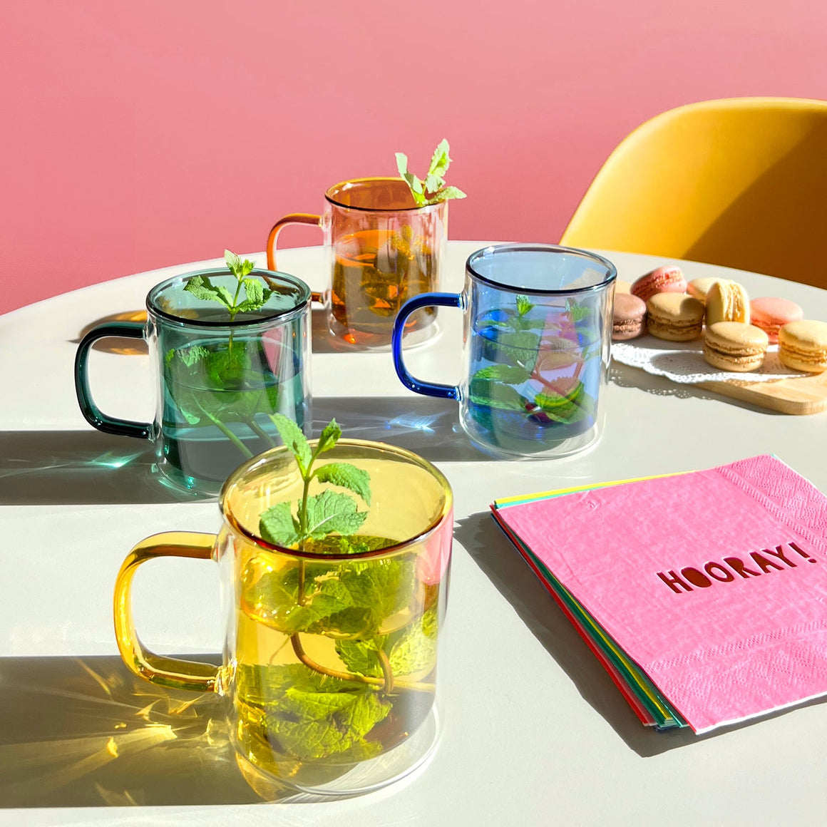 Cubo Double-Wall Glass Mug Set | Large